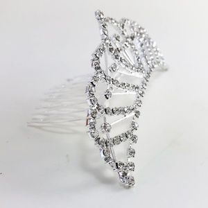 Accessories | Clear Crystal Rhinestone Silver Tone Comb Tiara | Poshmark